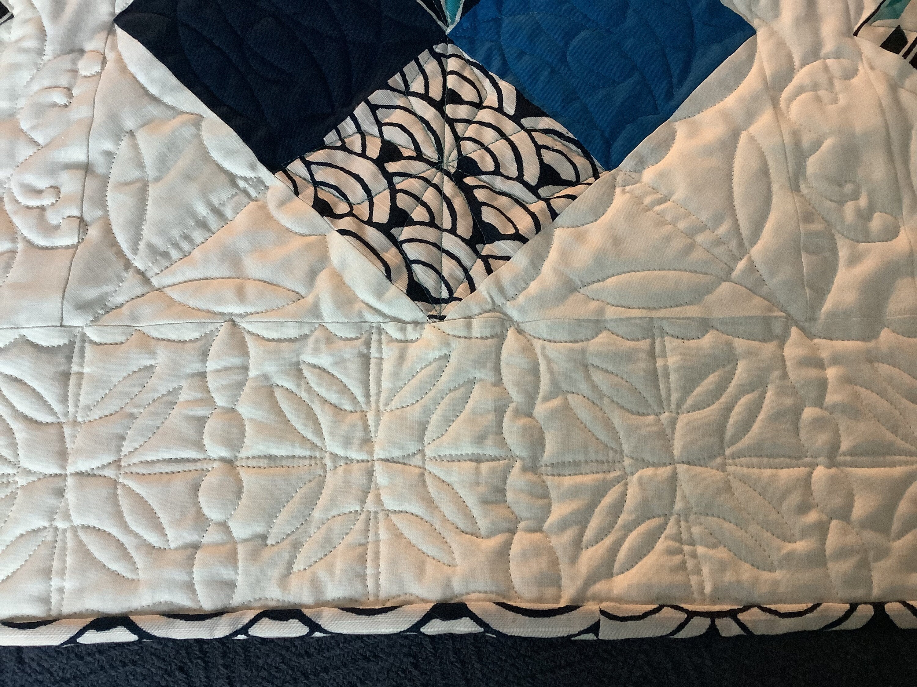 Blue Triangle Quilt - Etsy