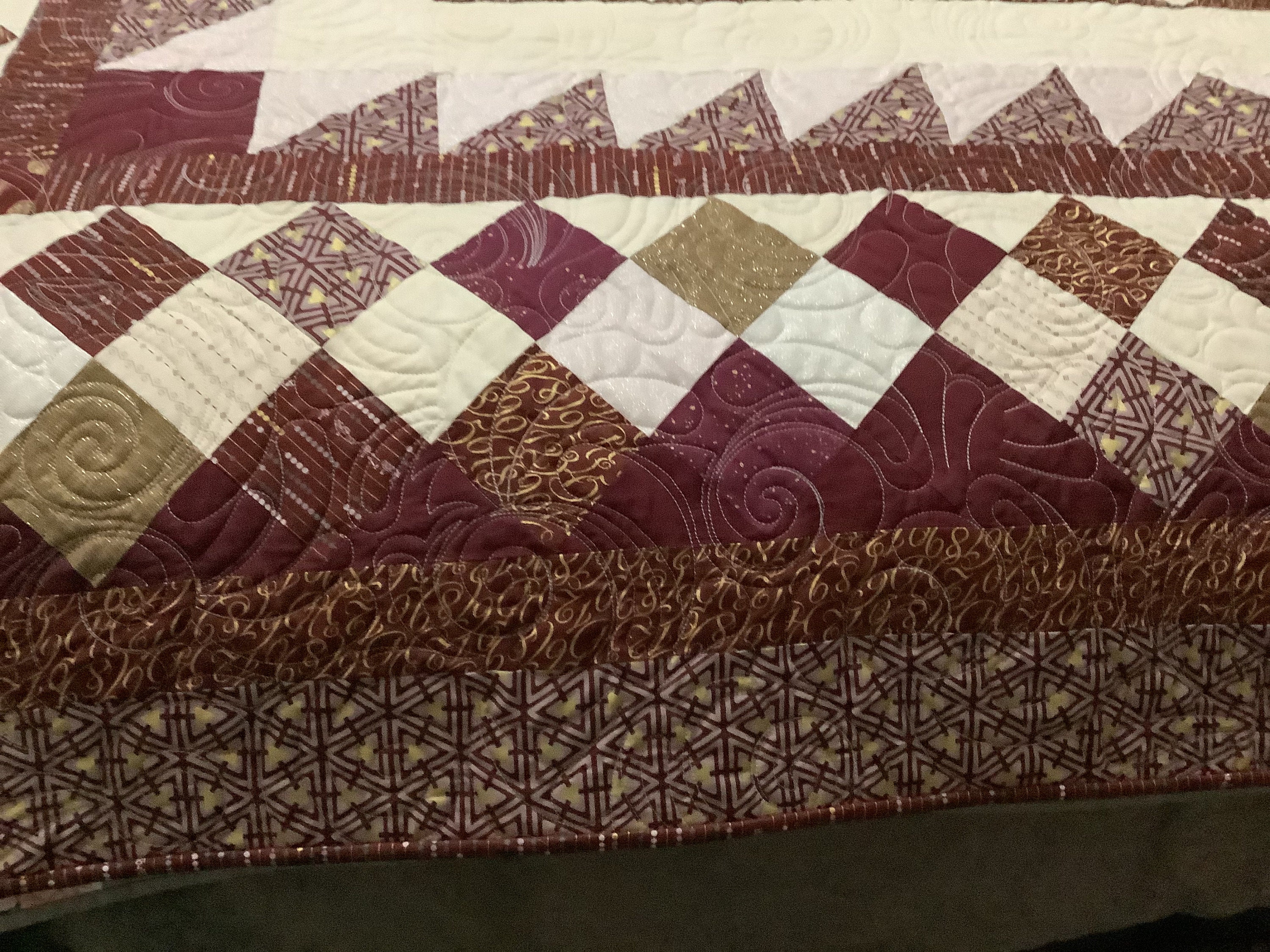 Burgundy Star Quilt - Etsy