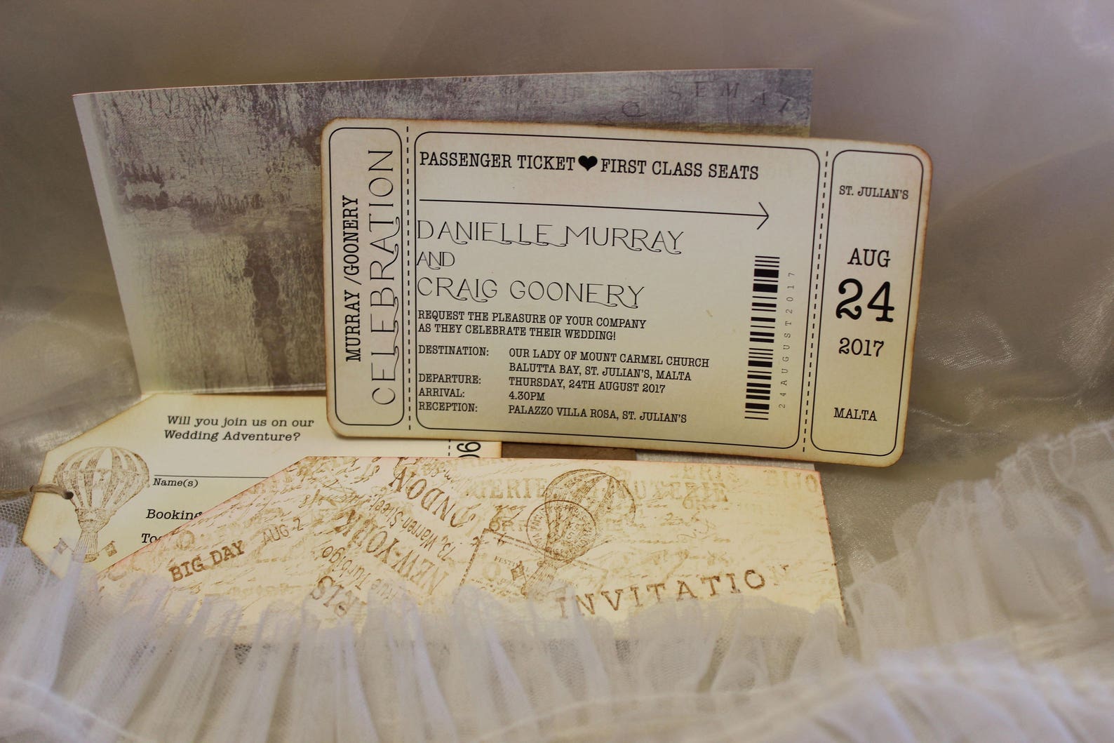 Vintage Boarding Pass Wedding Invitation for Destination - Etsy