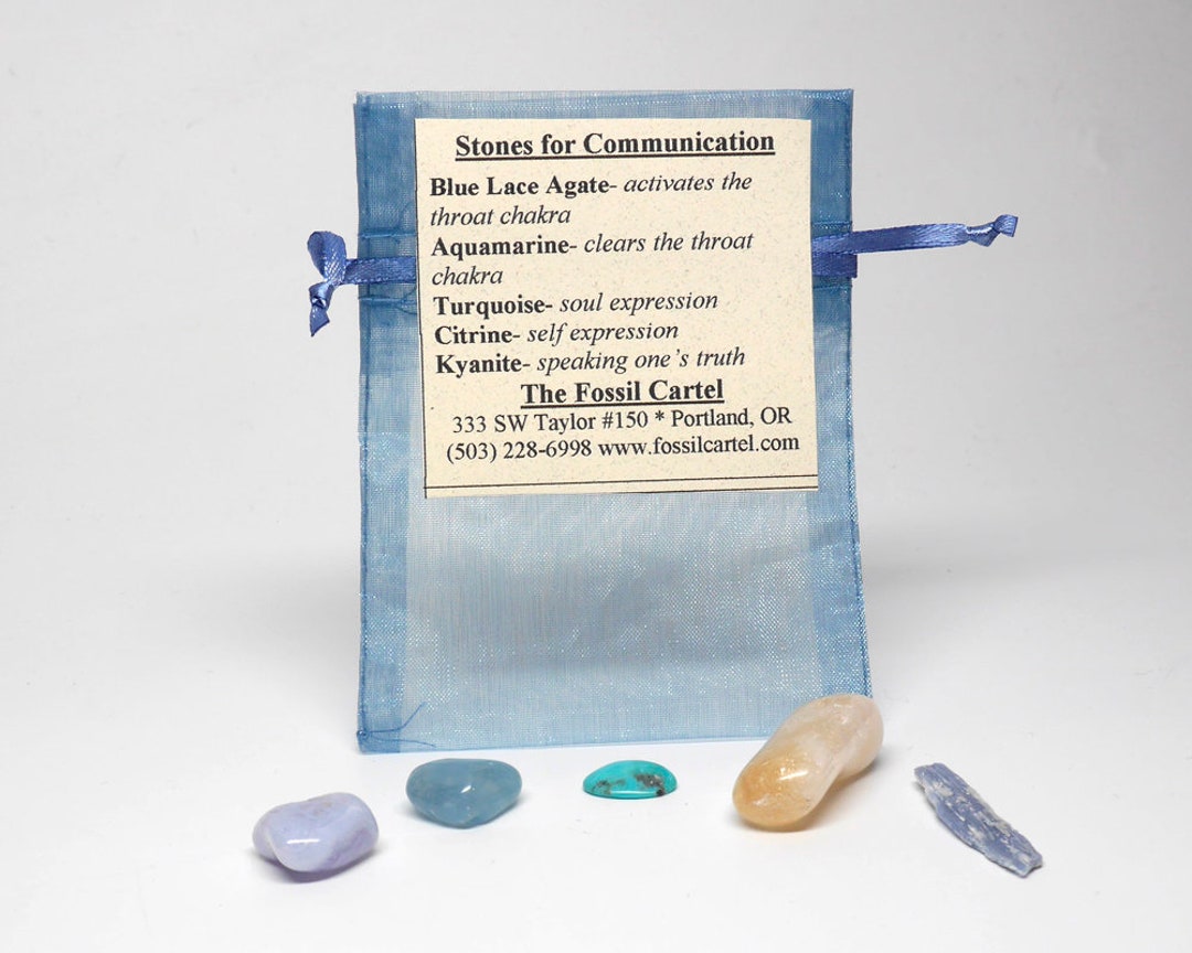 Stones for Communication Healing Pouch - Etsy