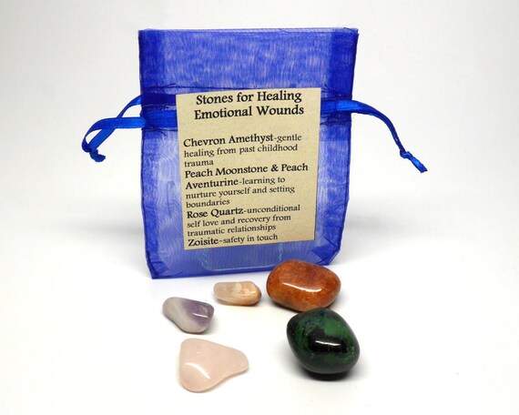 Stones For Emotional Wounds Healing Pouch | Etsy