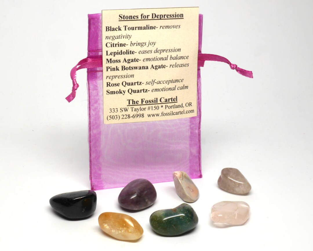 Stones for Depression Healing Pouch - Etsy