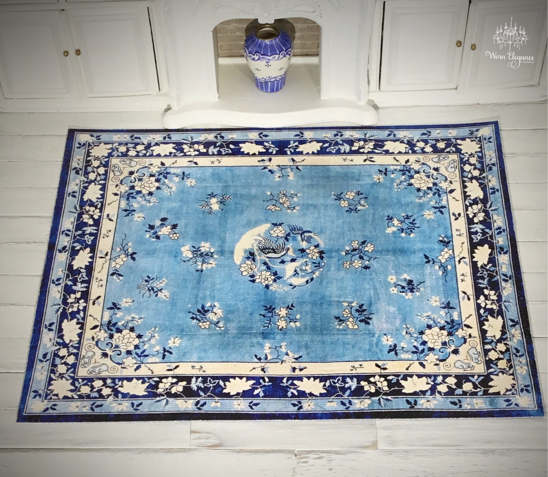 Dollhouse Miniature Oriental Rug #33, NEW, 1:12, Chinoiserie Style ...