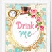 ALICE IN WONDERLAND Party Sign, Drink Me Printable Sign, Instant ...