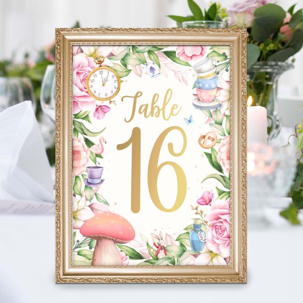 Alice in Wonderland Table Numbers - Etsy