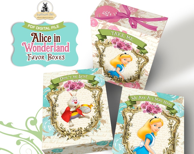 Alice in Wonderland Gable Boxes - Etsy