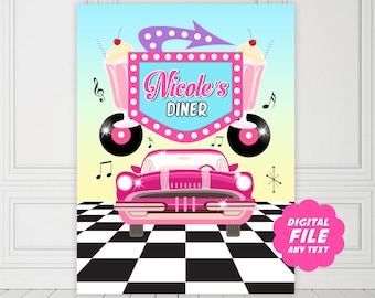Sock Hop Backdrop - Etsy