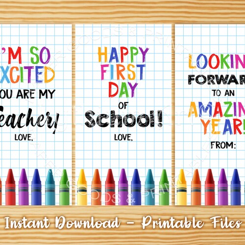Teacher First Day of School Gift Tag Hands Down This is Best - Etsy