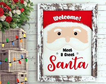 Secret Santa Welcome Sign INSTANT DOWNLOAD Printable Poster | Etsy