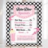 Personalized DINER 50's Food Menu Party PRINTABLE Rock'n'roll Sign Pop ...