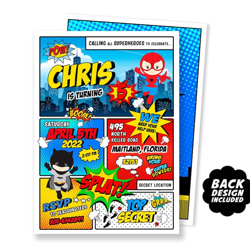 Pop Art Party Invitation - Etsy