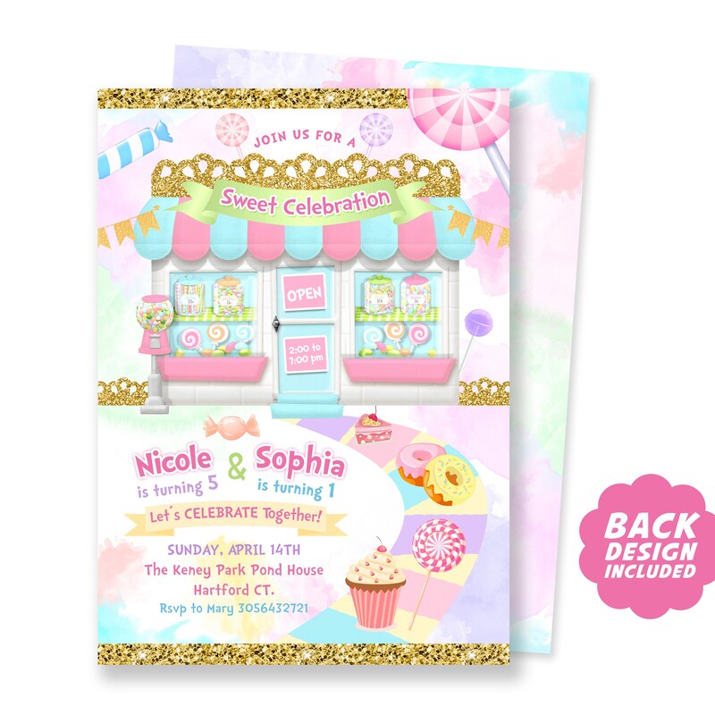 Candyland Invitation - Etsy