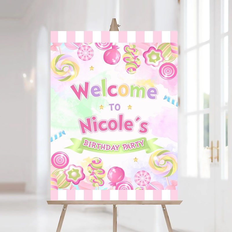 Welcome to Candyland Sign - Etsy