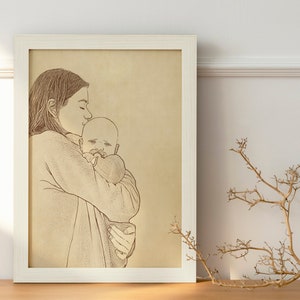 Custom Outline Portrait, One Line Drawing, Outline Drawing, Minimalist ...