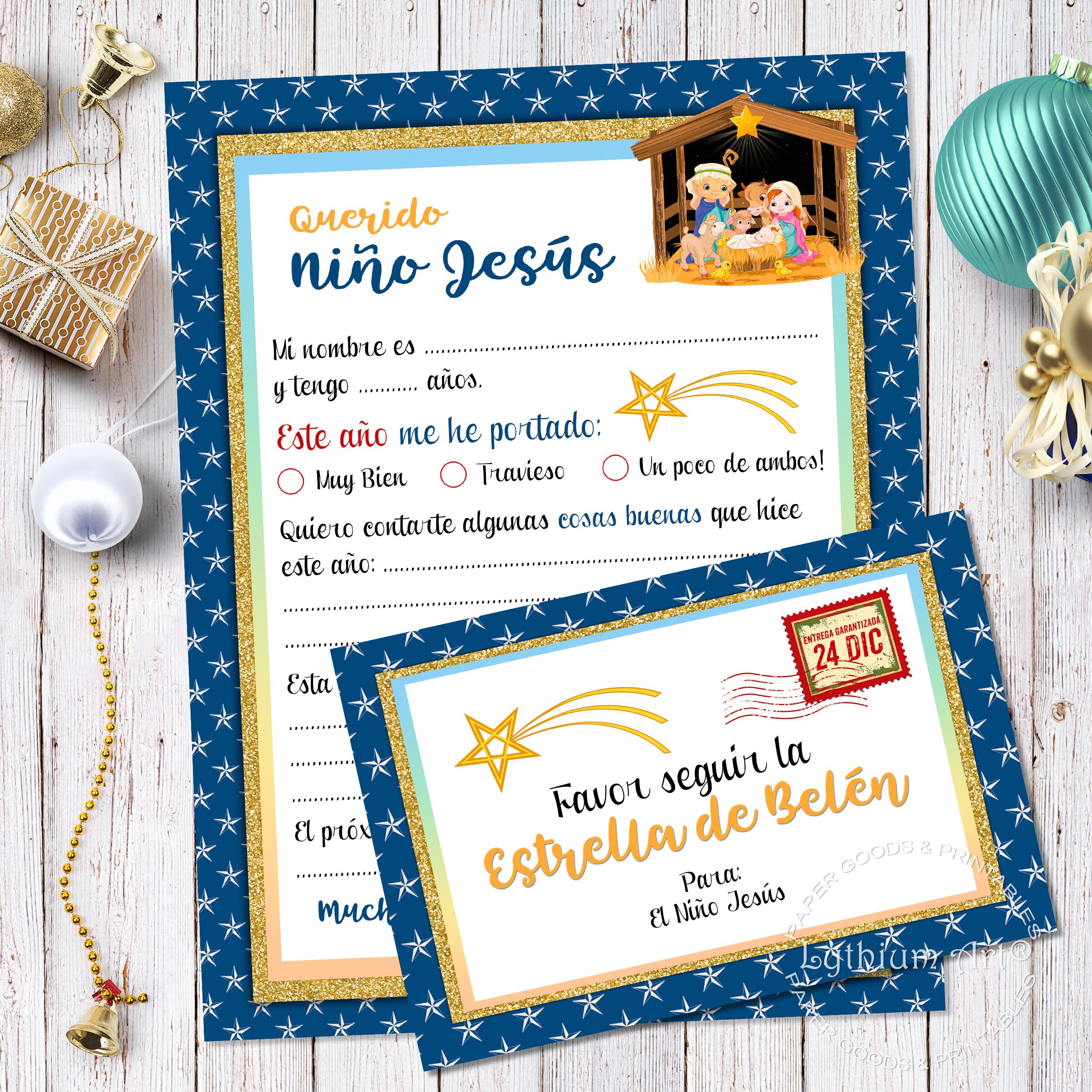 CARTA A SANTA CLAUS, Carta De Navidad Imprimible Para Niños, Incluye ...