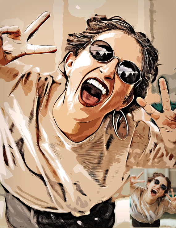 Personalized Digital Portrait, Comic Book Style, Custom Wall Art From ...