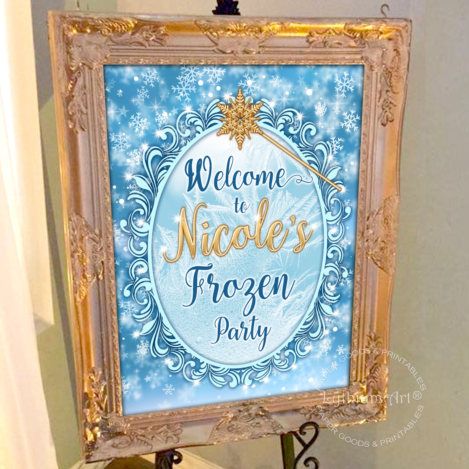 Frozen Welcome Sign Personalized Birthday Sign Any Text or | Etsy