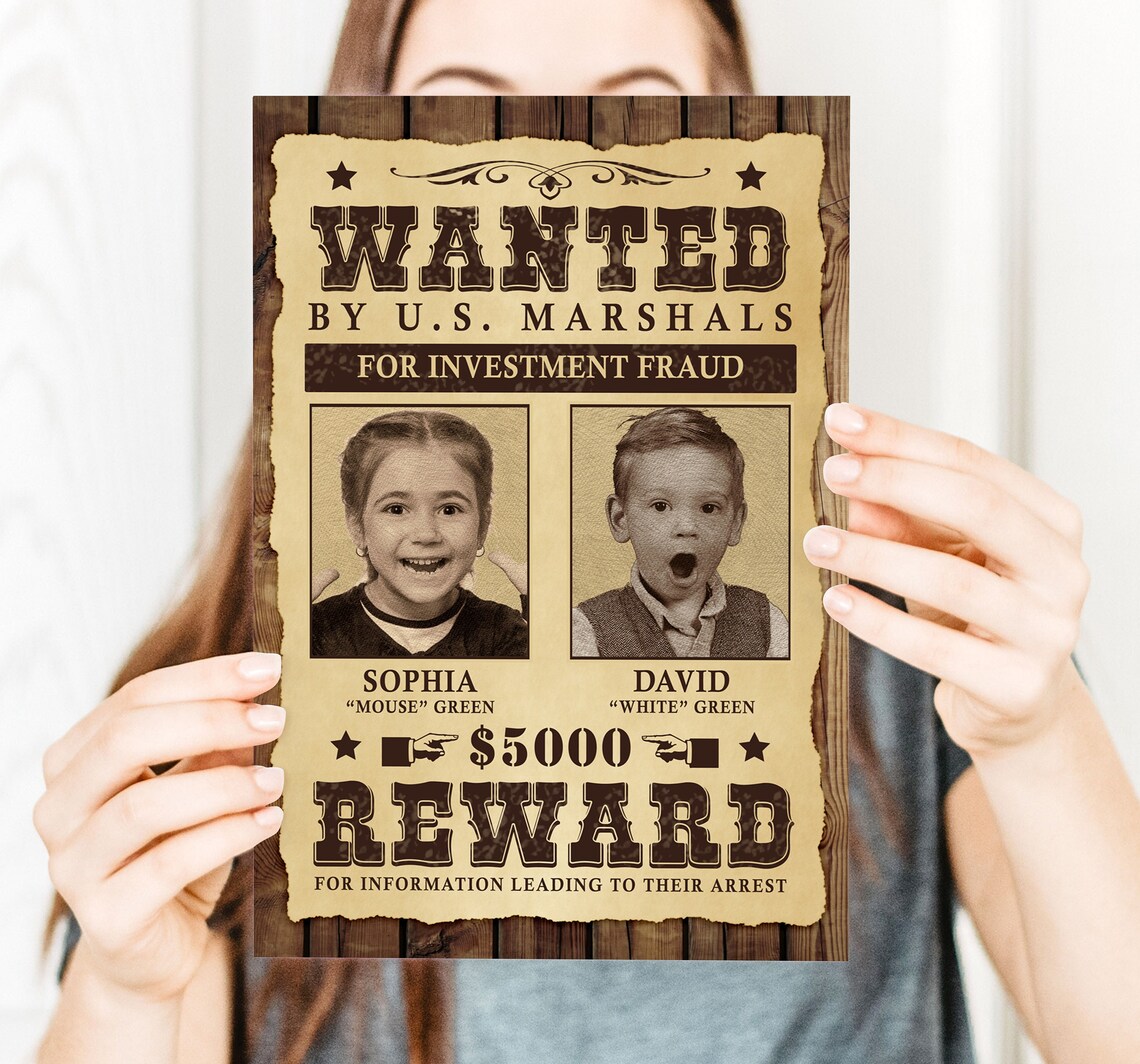 Wanted Poster Personalized Digital Print Custom Wanted - Etsy