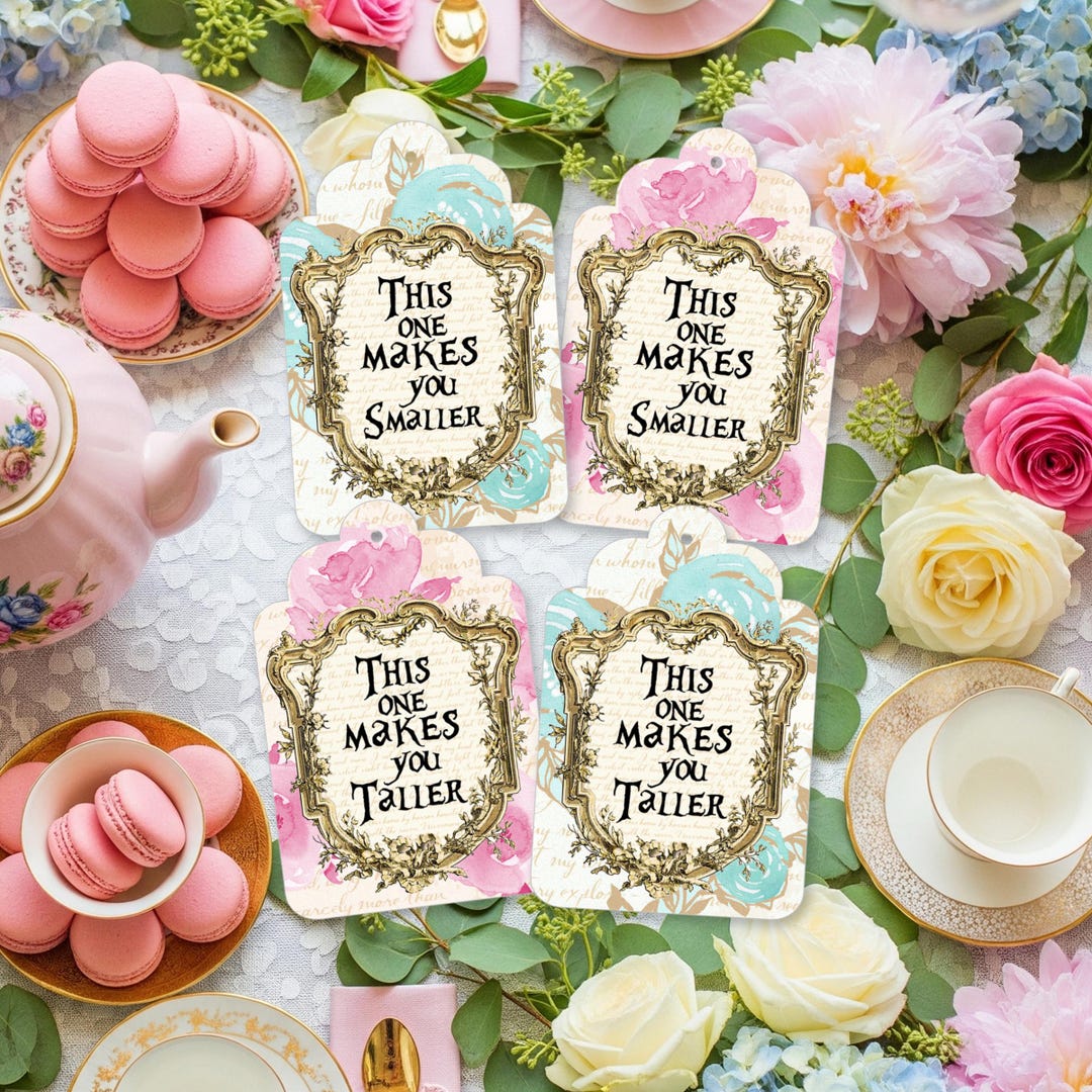 Alice in Wonderland Printable Tags: Makes You Taller and Makes You ...