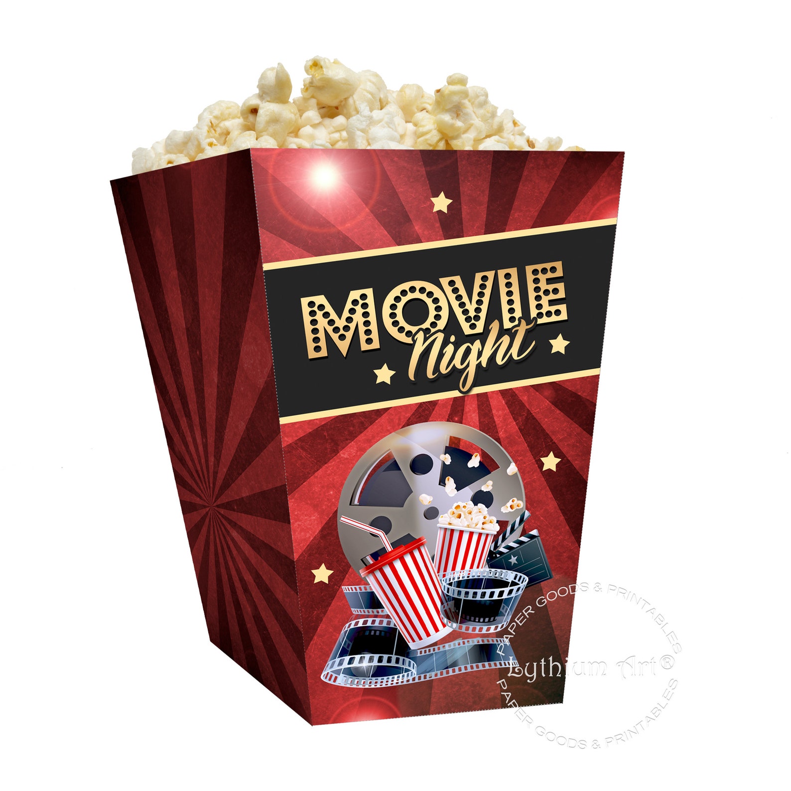 MOVIE NIGHT LABELS Movie Night Decor Kit Movie Night | Etsy