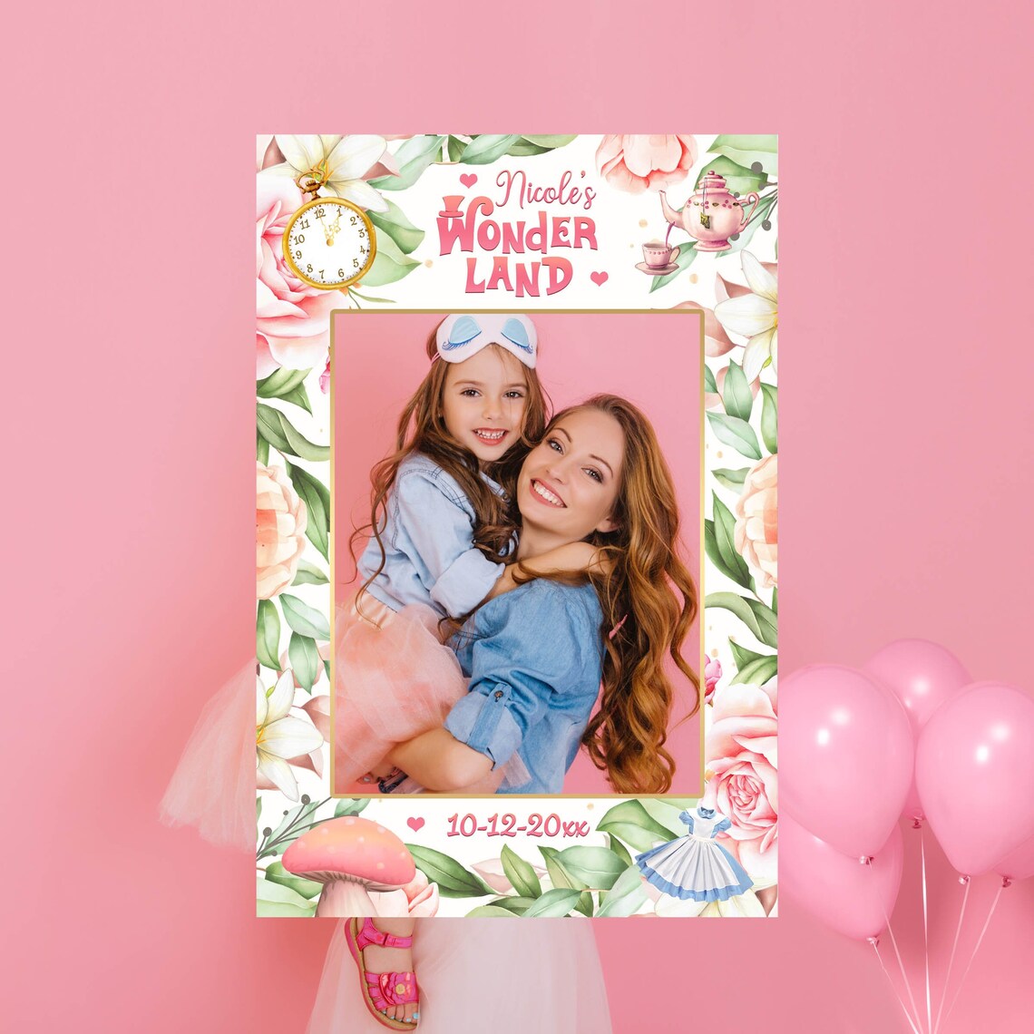 Alice in Wonderland Photo Booth Frame Wonderland Party - Etsy