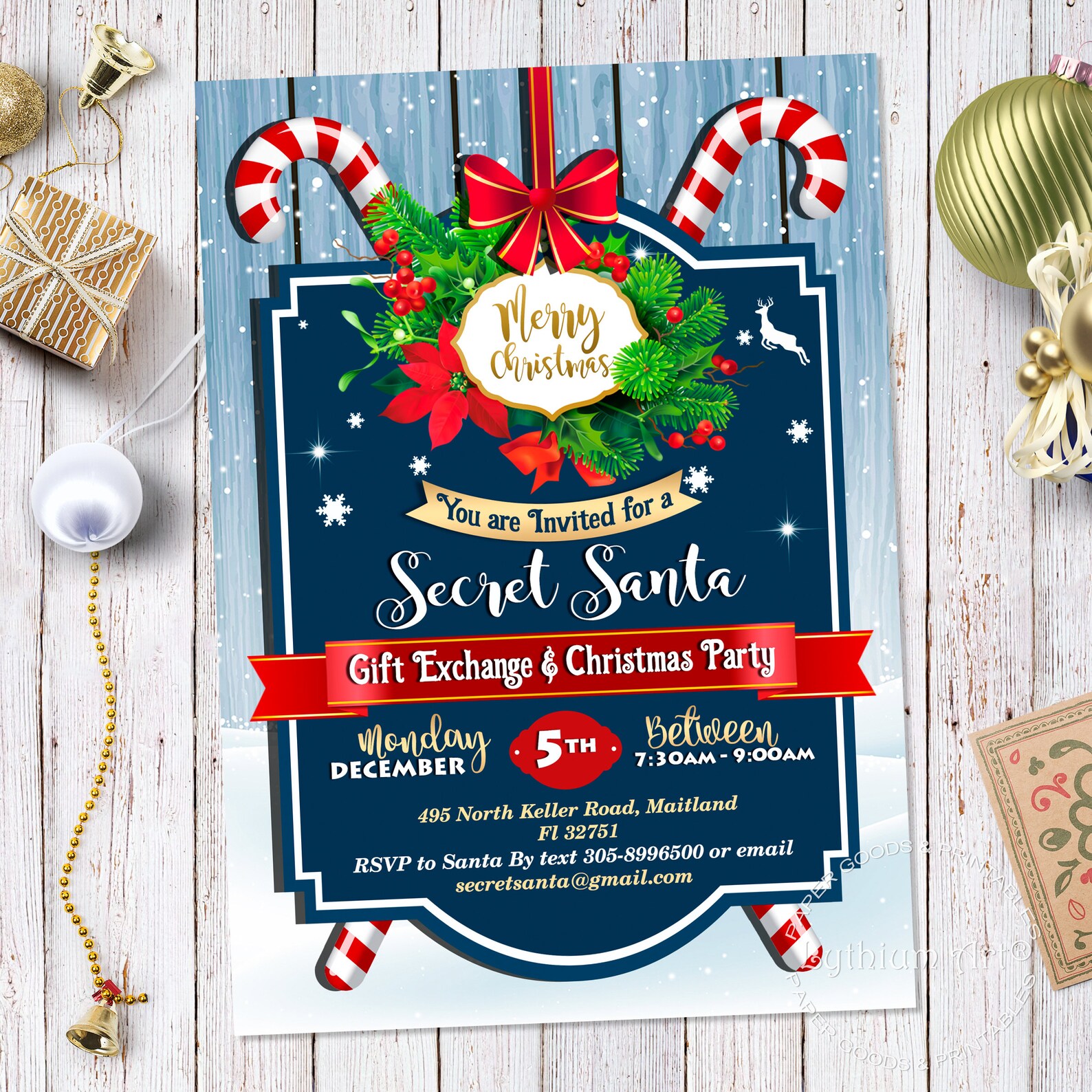 Secret Santa Gift Tags Instant Download Secret Santa Gift | Etsy