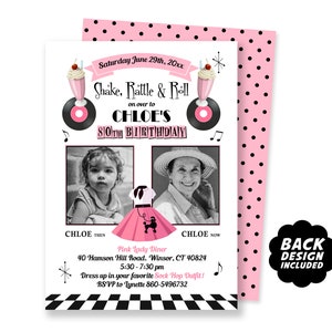 50s Sock Hop Table Numbers, Instant Download, Printable Table Numbers 1 ...