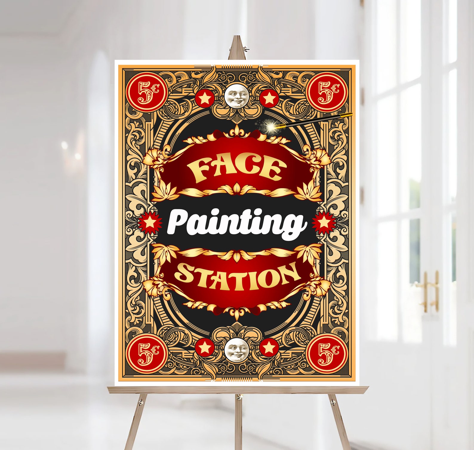 Face Painting Sign Printable Face Painting Station Sign - Etsy