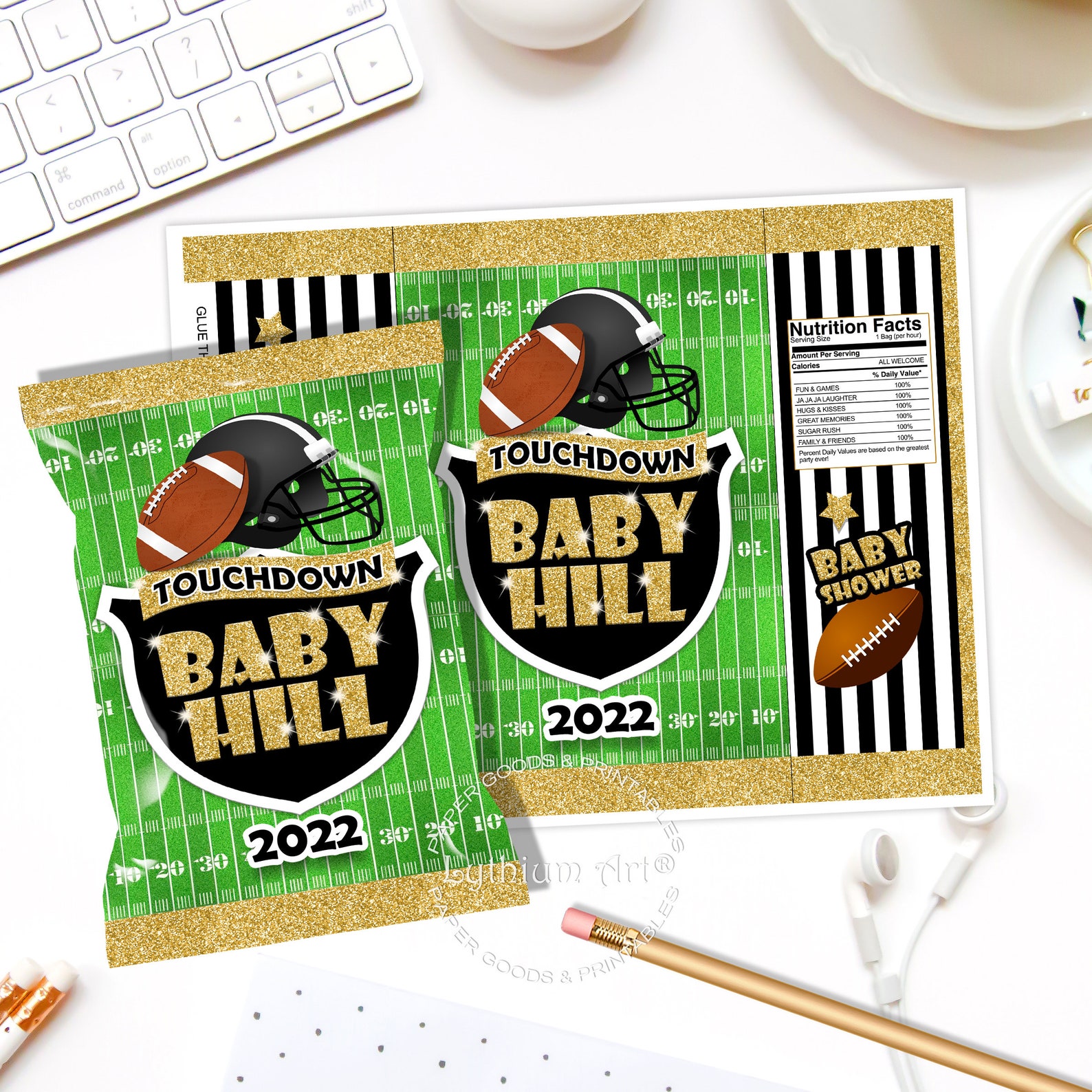 FOOTBALL Chip Bag Football Party Favors Football Printable - Etsy