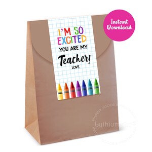 Back to School Gift Tags, Instant Download, Teacher Gift Tags, Happy ...