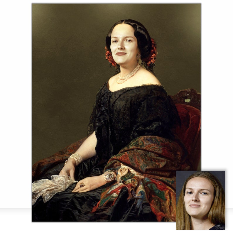 Personalized Victorian Style Portrait Digital Portrait From - Etsy