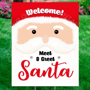 Meet and Greet Santa Welcome Sign, INSTANT DOWNLOAD, Printable Poster ...