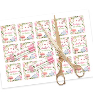 ALICE IN WONDERLAND Lip Balm Labels, Printable Lip Balm Stickers ...