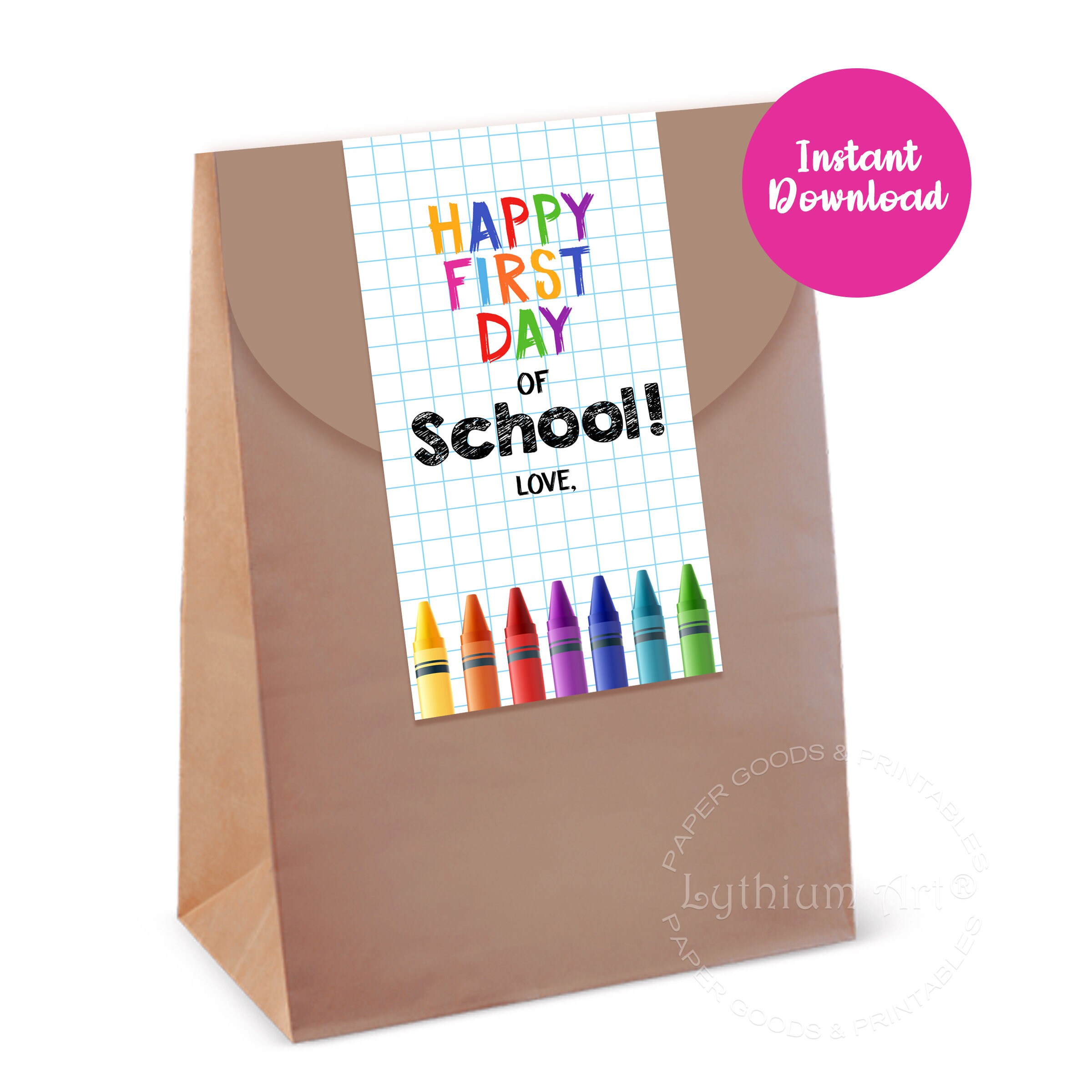 Back to School Gift Tags, Instant Download, Teacher Gift Tags, Happy ...