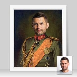 Digital Military Portrait for Him, German Kaiser Portrait, Custom ...