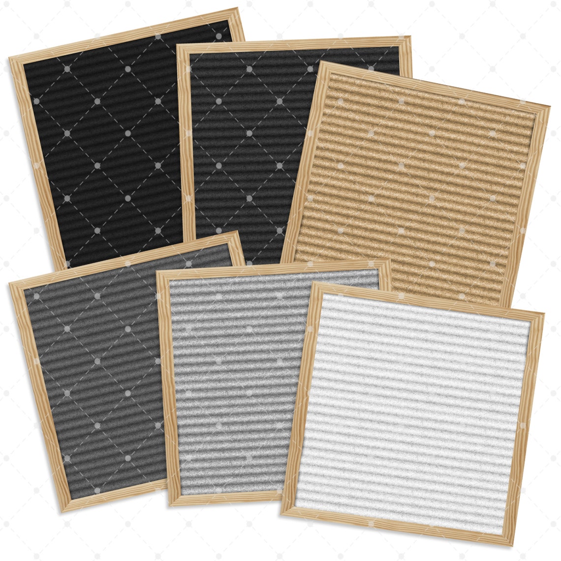 Felt Letter Board PNG Files Bundle, 6 PNG Square Letter Board With ...