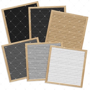 Felt Letter Board PNG Files Bundle, 6 PNG Square Letter Board With ...