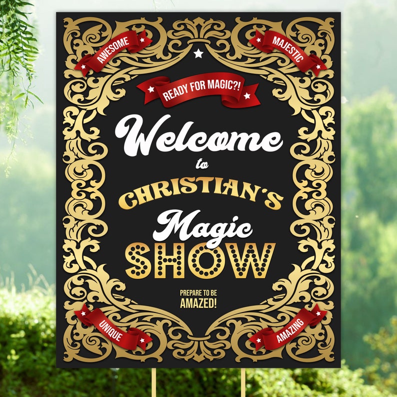 Magic Show Ticket Invitation Printable File Vintage Circus - Etsy