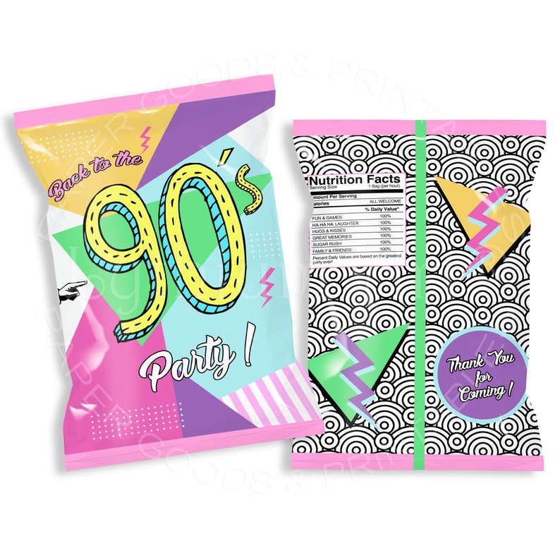 90s Party Chocolate Wrappers INSTANT DOWNLOAD 90s Candy Bar | Etsy