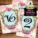 ALICE IN WONDERLAND Table Numbers Printable Table Numbers 1 to 20 5x7 ...
