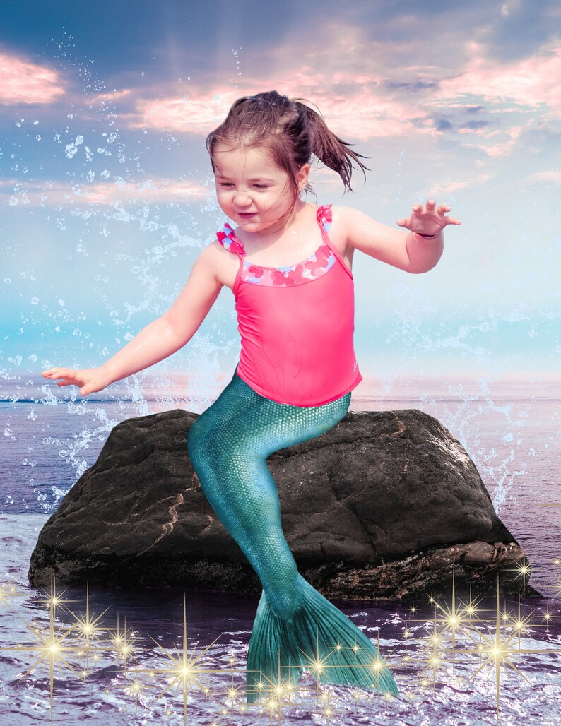 Custom Mermaid Portrait From Photo Digital Mermaid Photo | Etsy