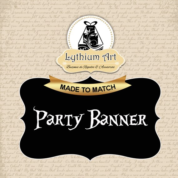 Party Banner Design - Add Matching Party Bannner by Lythium Art | Catch ...
