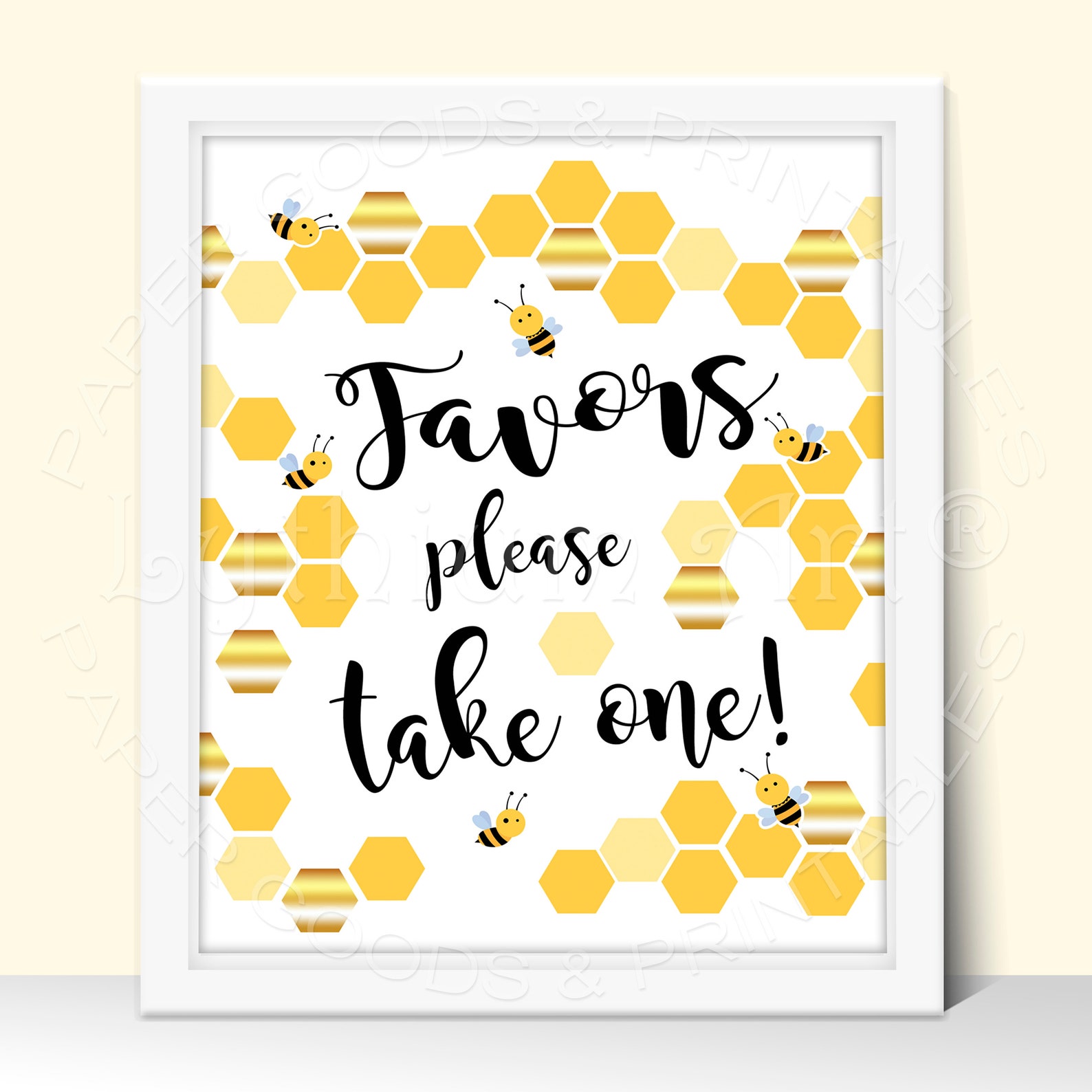 Bee Baby Shower Party Sign Cards and Gifts Printable Sign - Etsy
