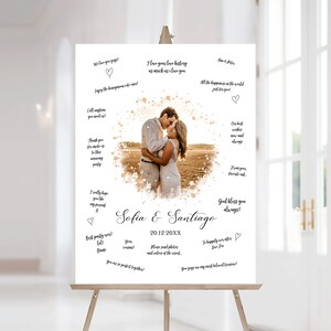 Personalized Watercolor Wedding Guest Book Poster Printable, Custom ...