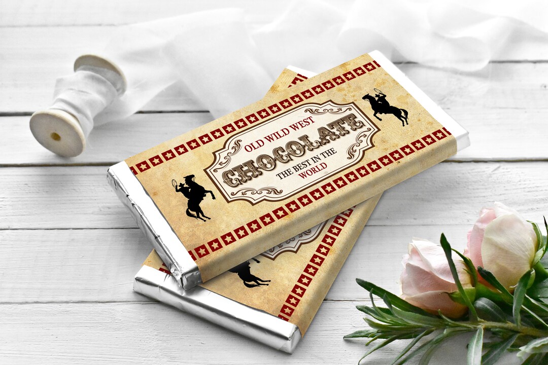 Cowboy Party Candy Bar Wrappers, INSTANT DOWNLOAD, Western Party Favors ...