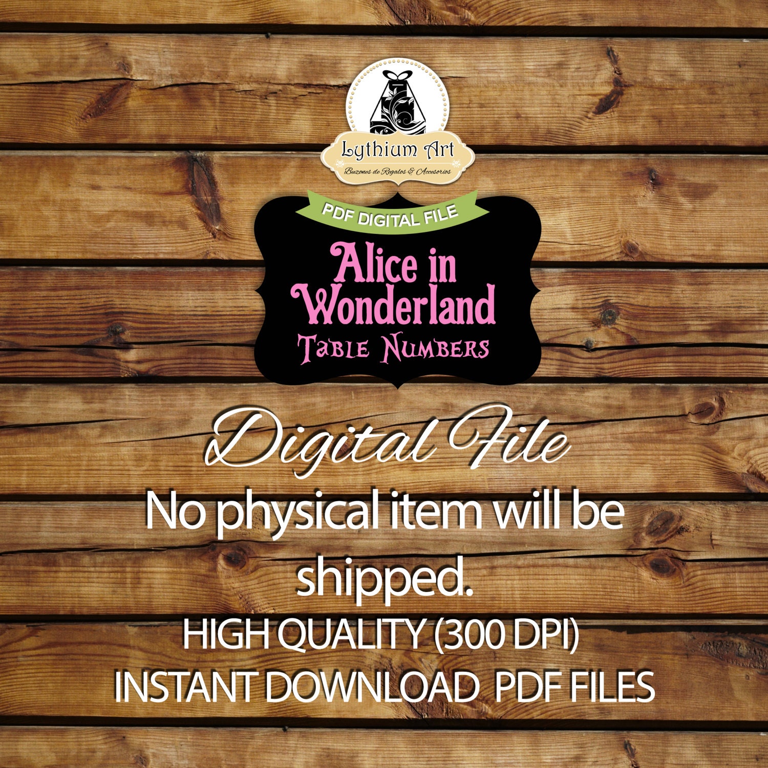ALICE IN WONDERLAND Table Numbers Printable Table Numbers 1 | Etsy