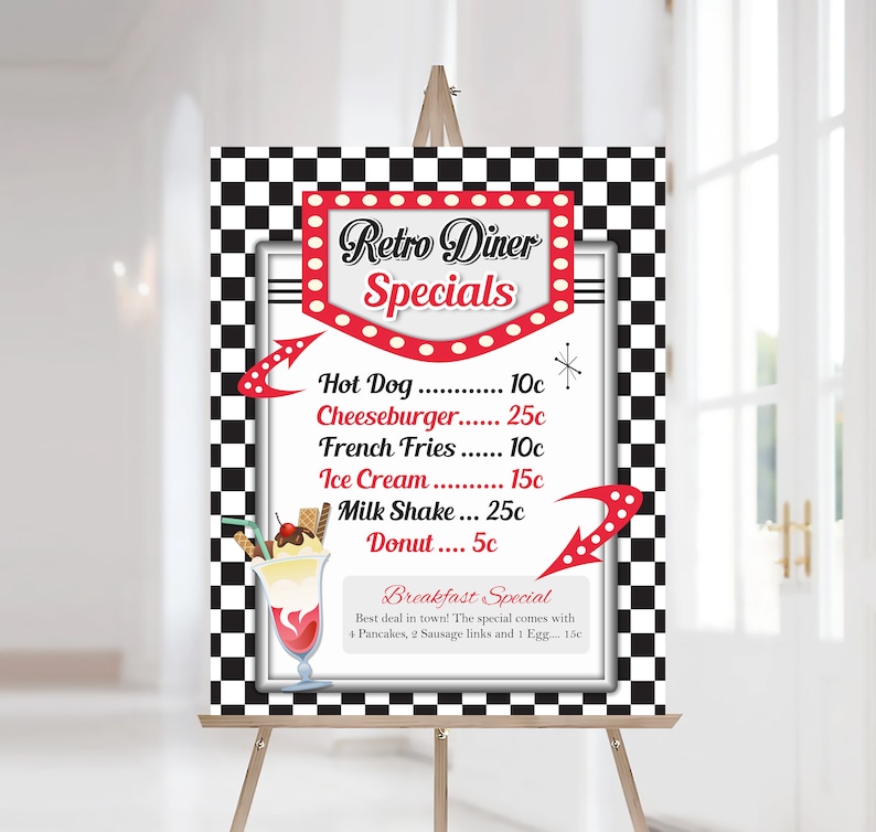 50's Classic Car Cutout, 50s Sock Hop Stand up Prop, Instant Download ...