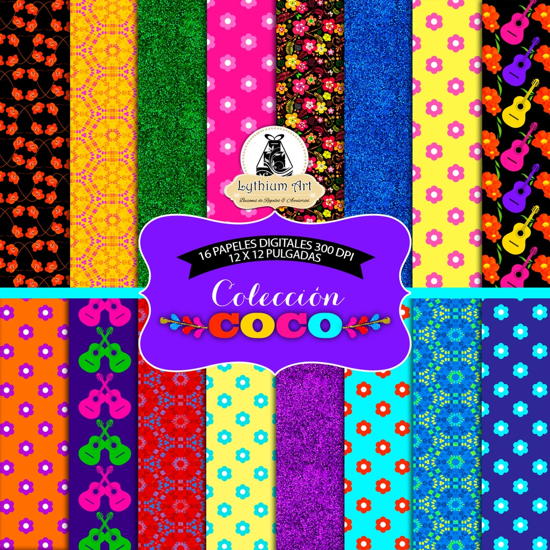 Coco Digital Paper, Coco Paper, Coco Scrapbook Paper, Printable Paper ...