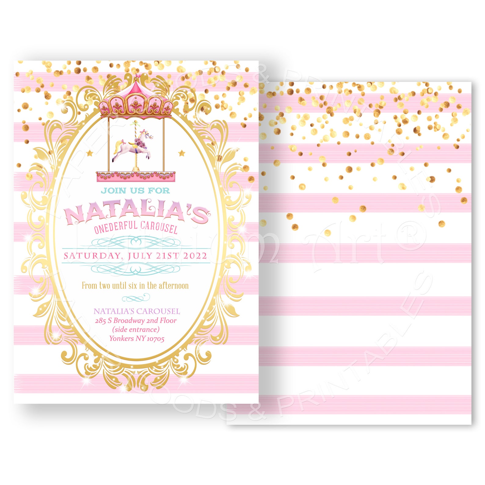 Carousel Invitation Carousel Party Carousel Birthday | Etsy