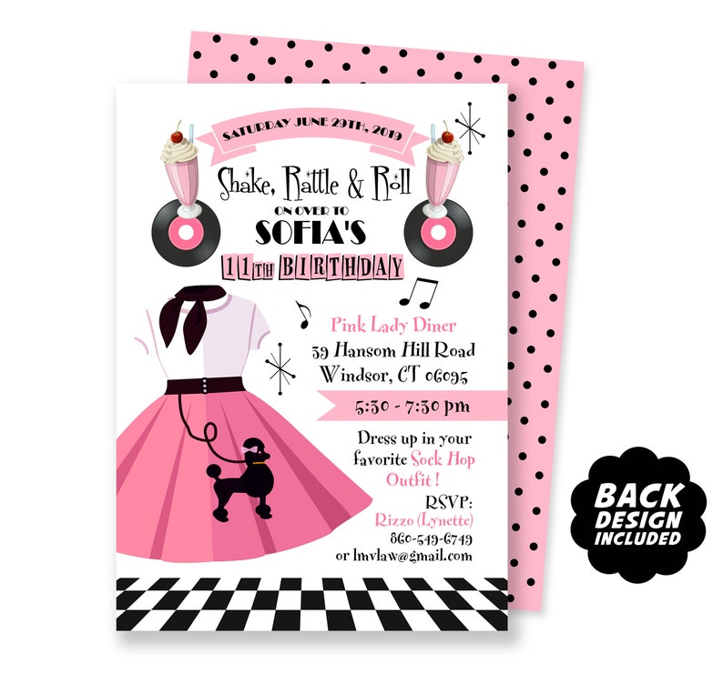 50s Sock Hop Party Signs Instant Download Colorful Retro 50s - Etsy